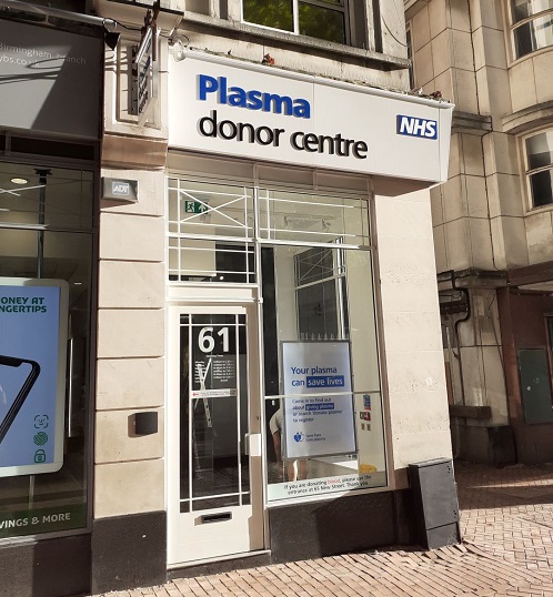 Birmingham plasma donor centre reopens at new site - NHS Blood Donation