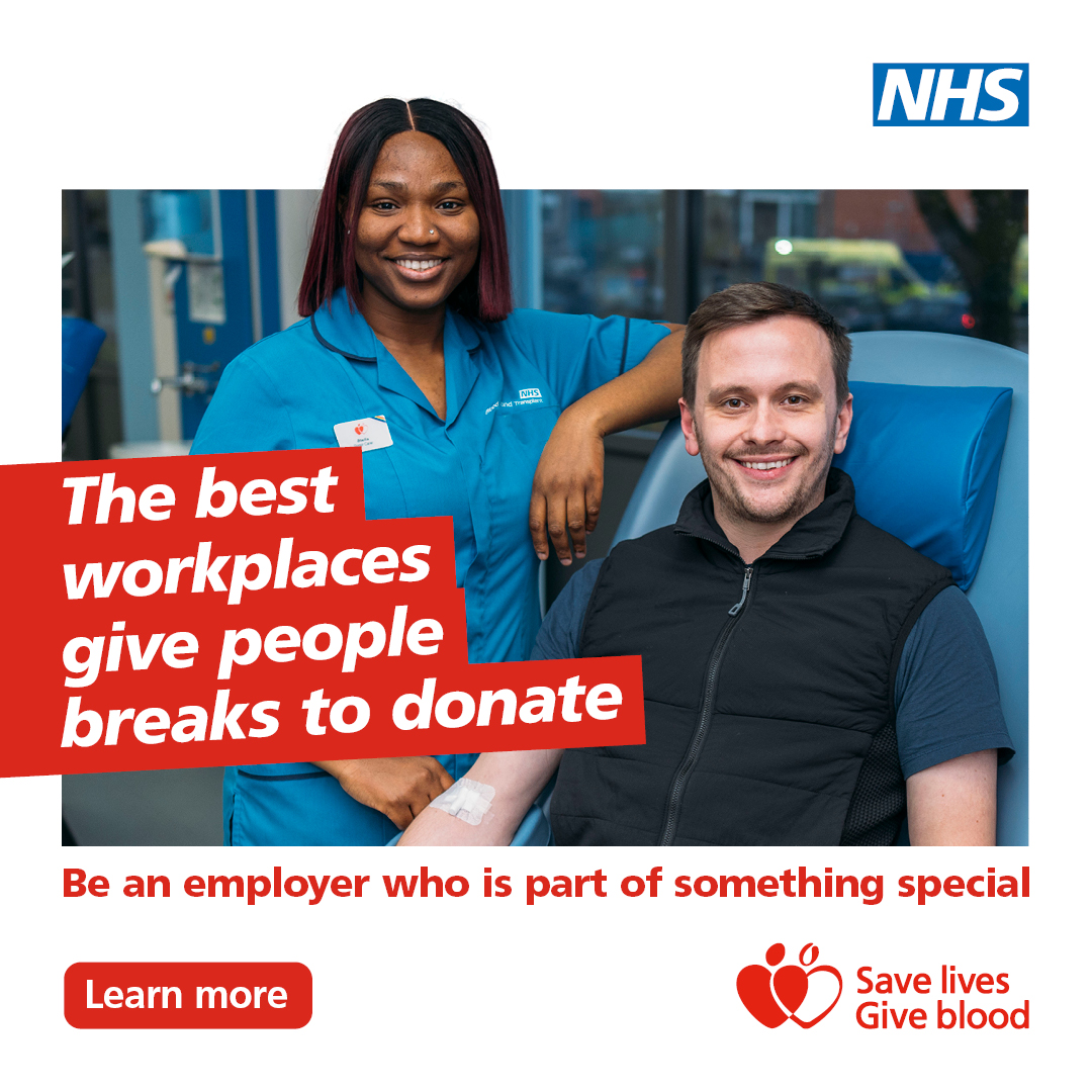 Businesses to offer ‘Donate Breaks’ so donors can give blood during ...